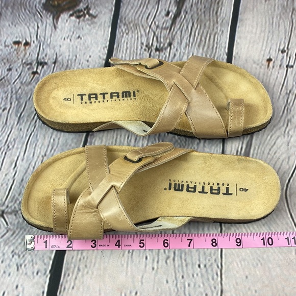 TATAMI | Shoes | Tatami Tan Leather Toe Ring Slip On Made In Spain ...